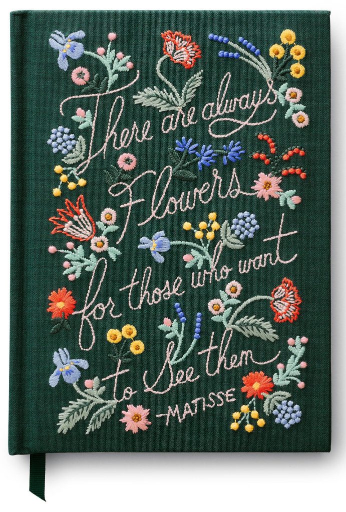 Rifle Paper Co. – There are Always Flowers Embroidered Journal | Papercut
